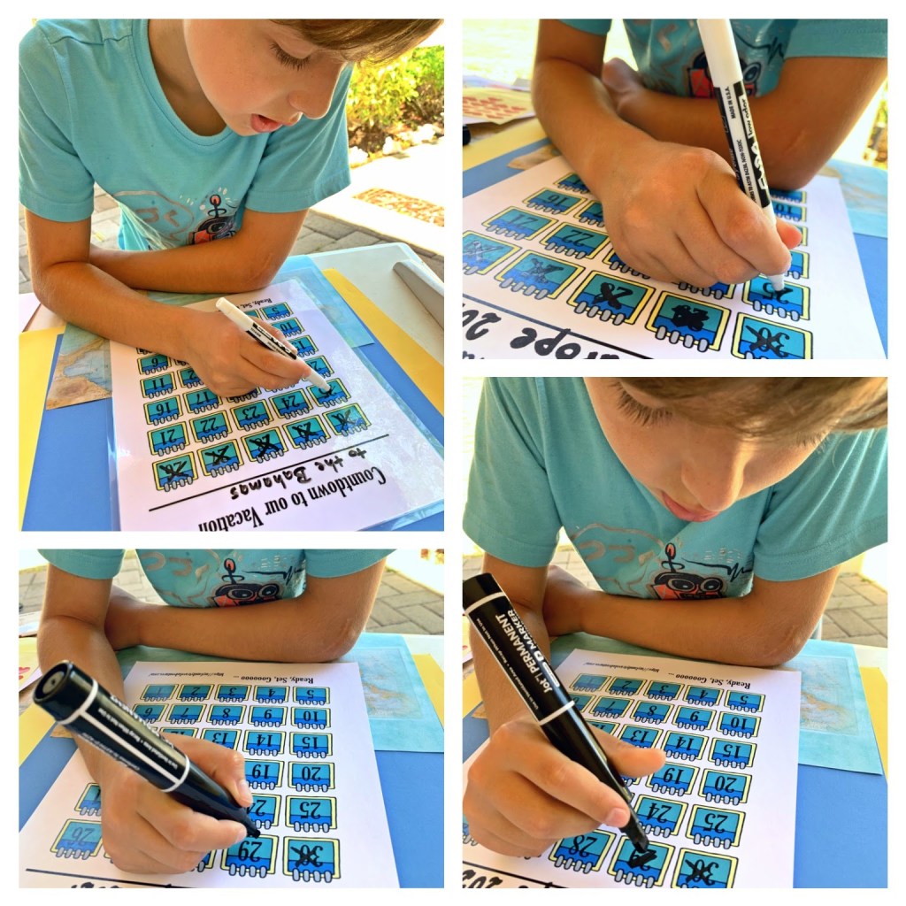 6 Free printable Vacation Countdown Calendars – Away we wander and ...